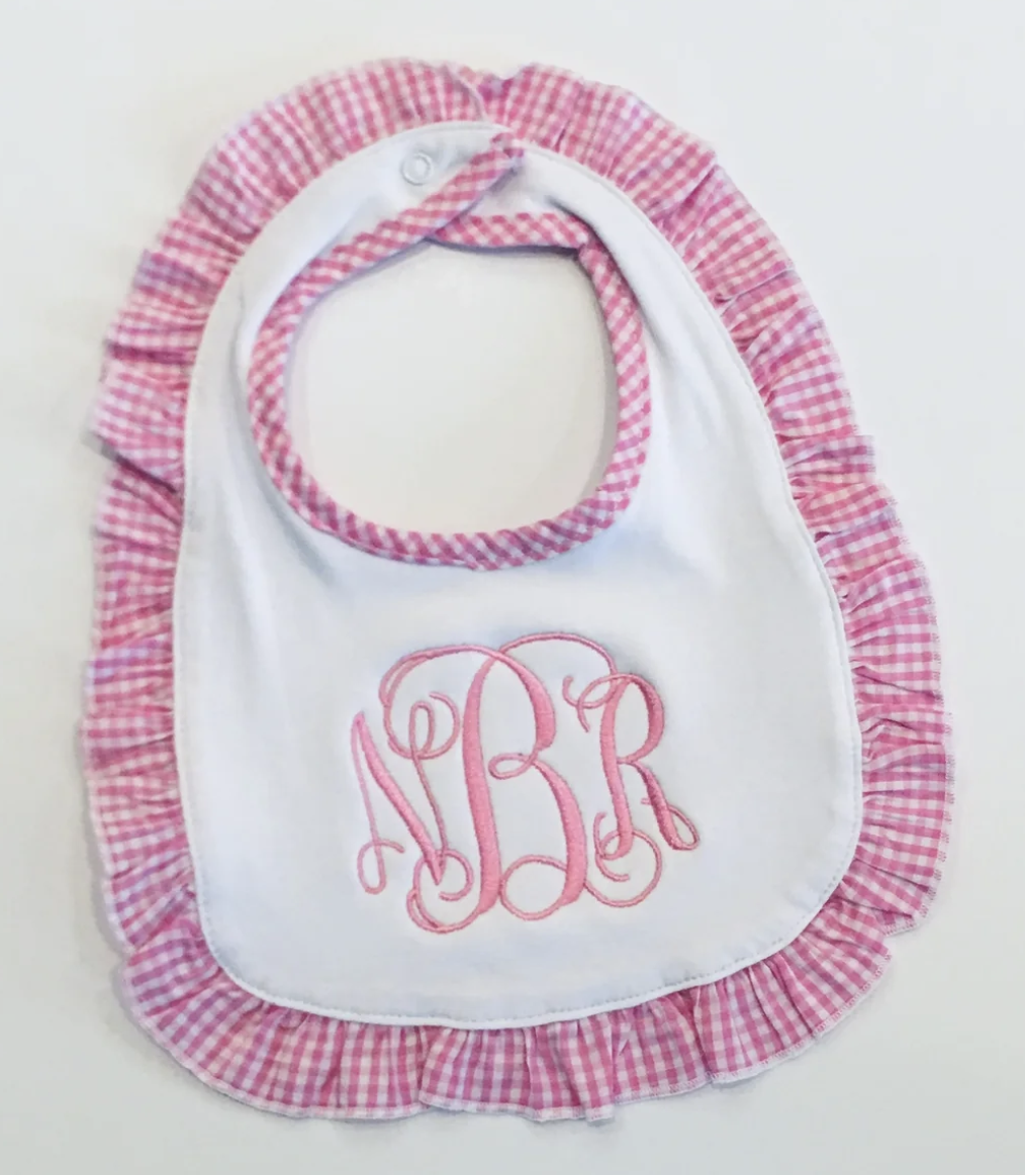 Pink Gingham Bib | Hamilton Brooks Design