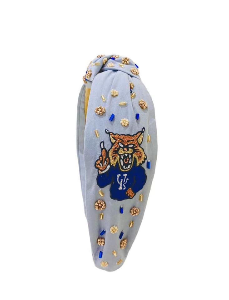 Custom Vintage Wildcat Embroidered Headband | Hamilton Brooks Design