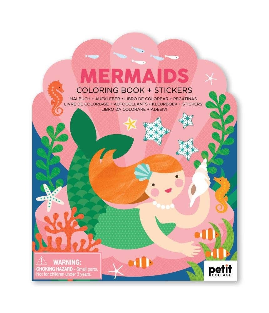 Coloring Book With Stickers: Mermaids | Hamilton Brooks Design